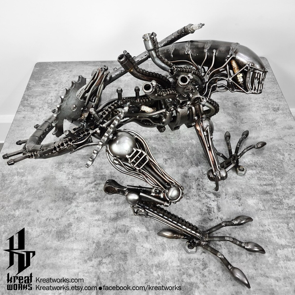 Recycle Metal Climbing Monster Sculpture Art Wall Hanging - Etsy