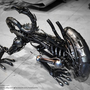 Recycled Metal Crouching Horror Monster (medium Item) - Etsy