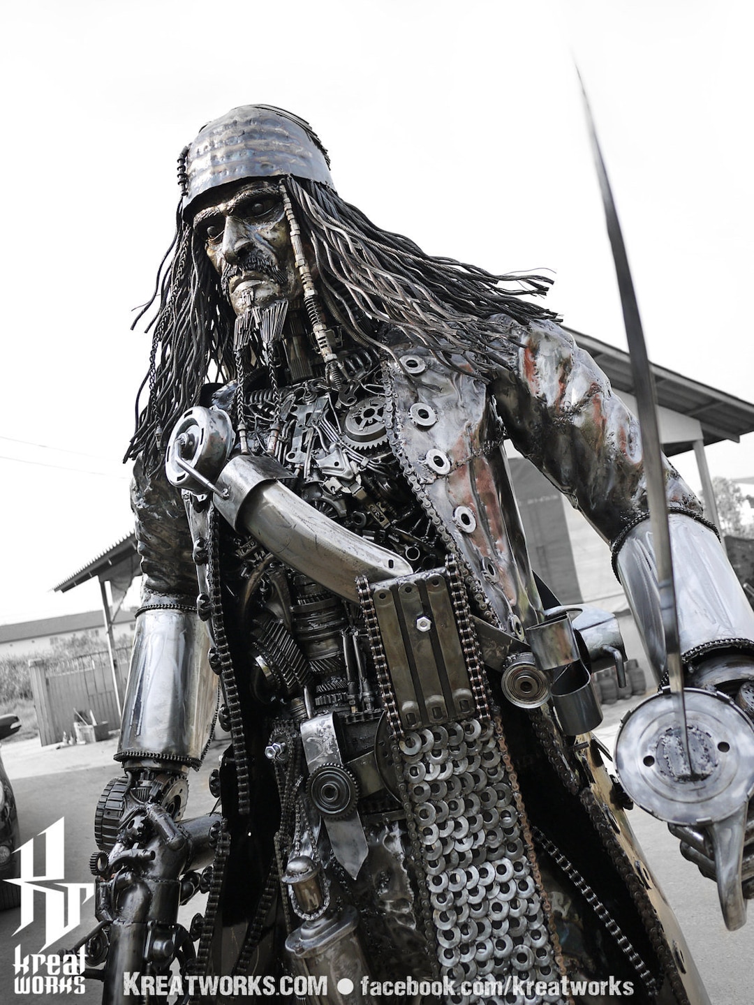 Steampunk Recycled Metal Pirate (made-to-order) - Etsy