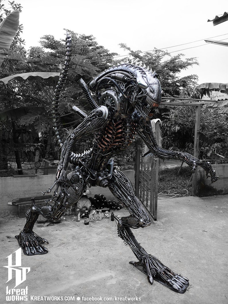 Aggressive Recycled Metal Monster Made-to-order / Recycle - Etsy
