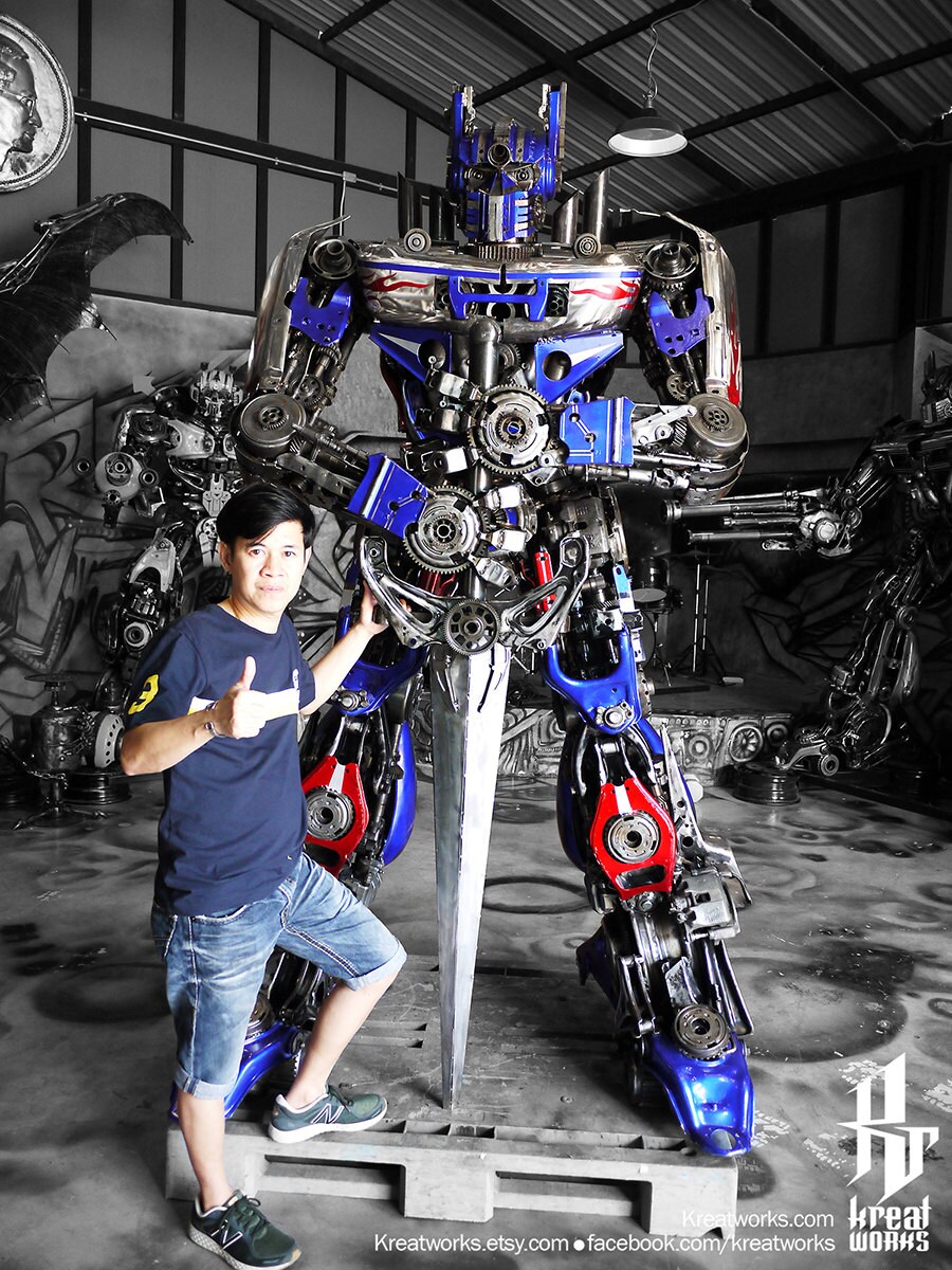 Recycled Metal Brave Giant Robot : Standing (made-to-order) - Etsy