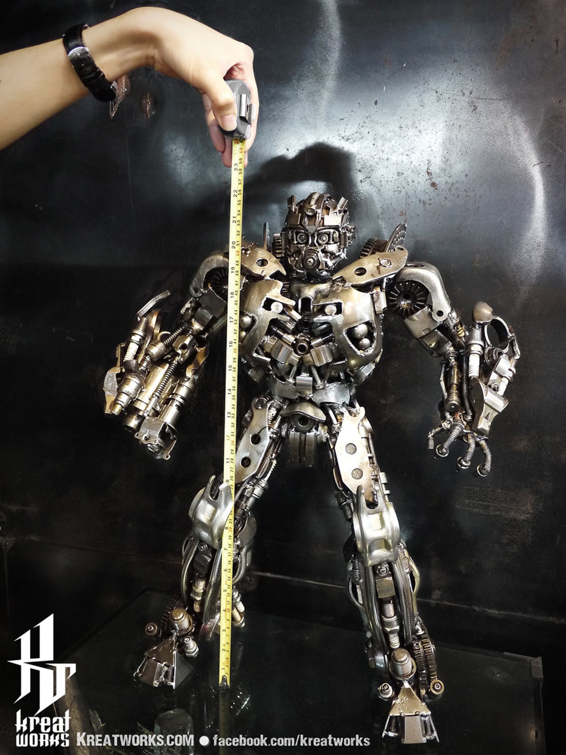 Recycled Metal Boxing Robot (medium Item) - Etsy