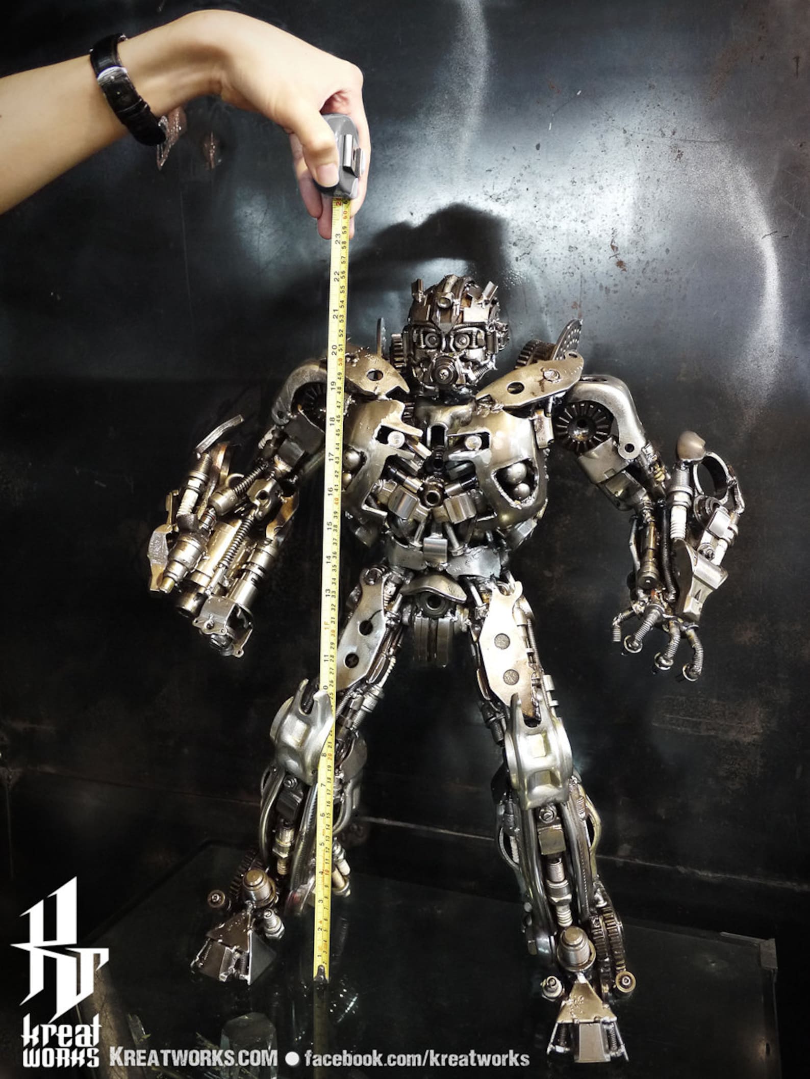 Recycled Metal Boxing Robot (medium Item) - Etsy