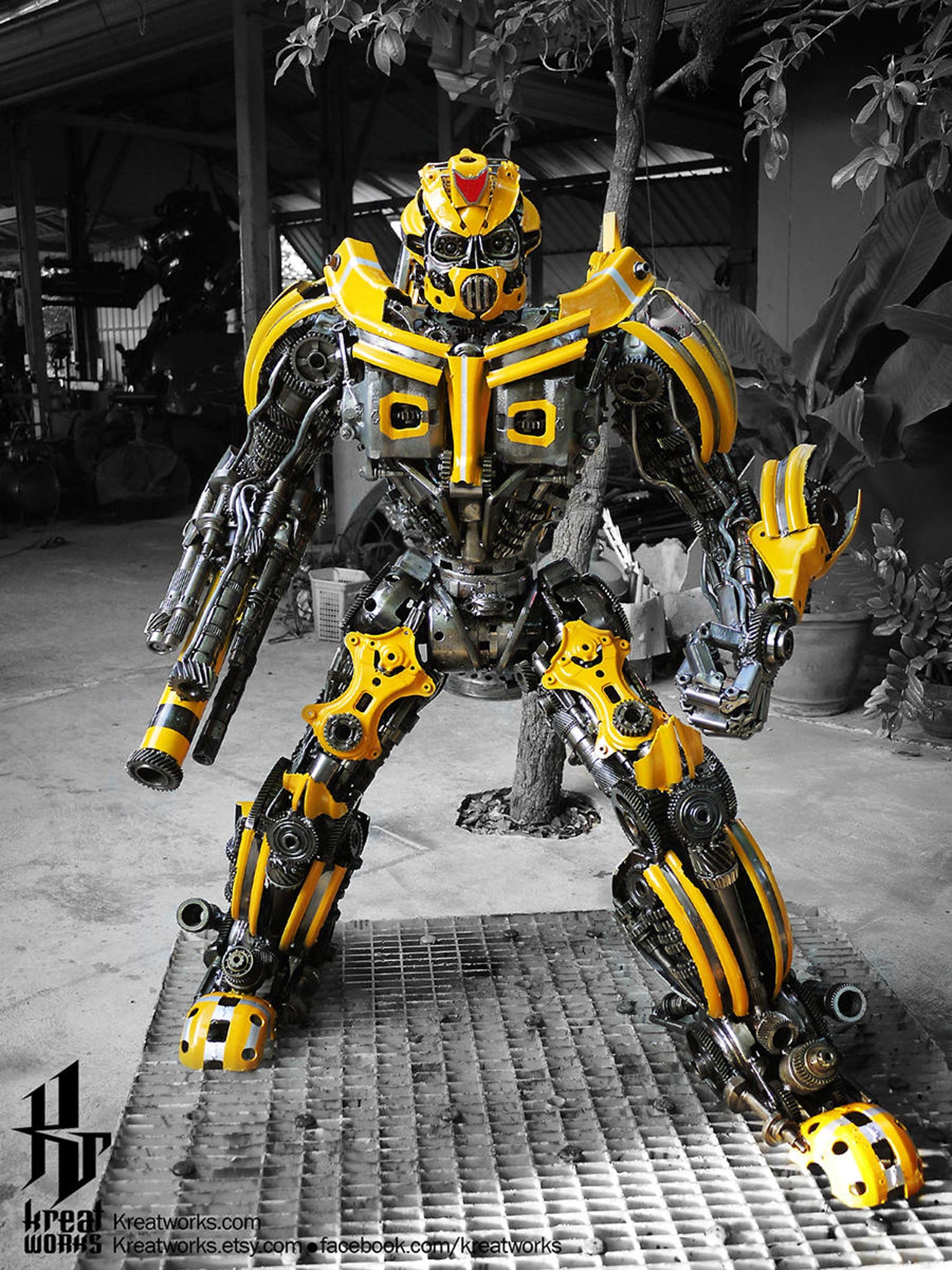 Recycled Metal Boxing Robot ( 1.3 M Height ) - Etsy