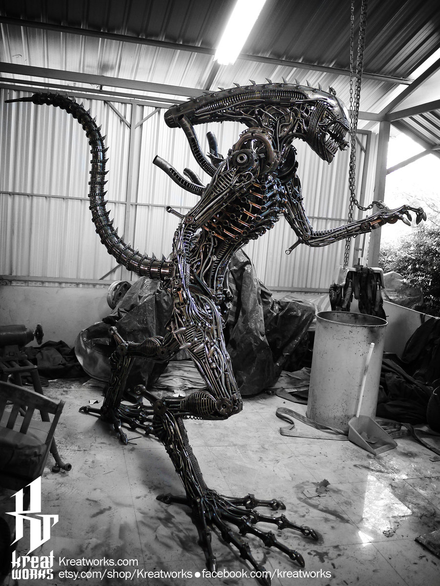 Recycled Metal Cruel Monster ( 2.45m / 8 Ft Height ) - Etsy Australia