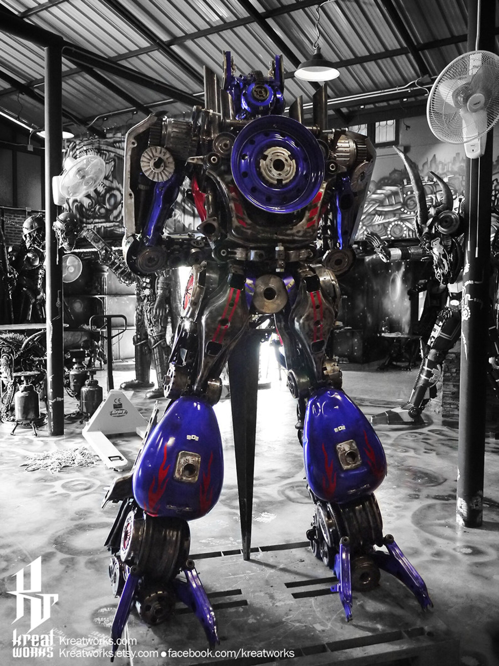 Recycled Metal Brave Giant Robot : Standing (made-to-order) - Etsy
