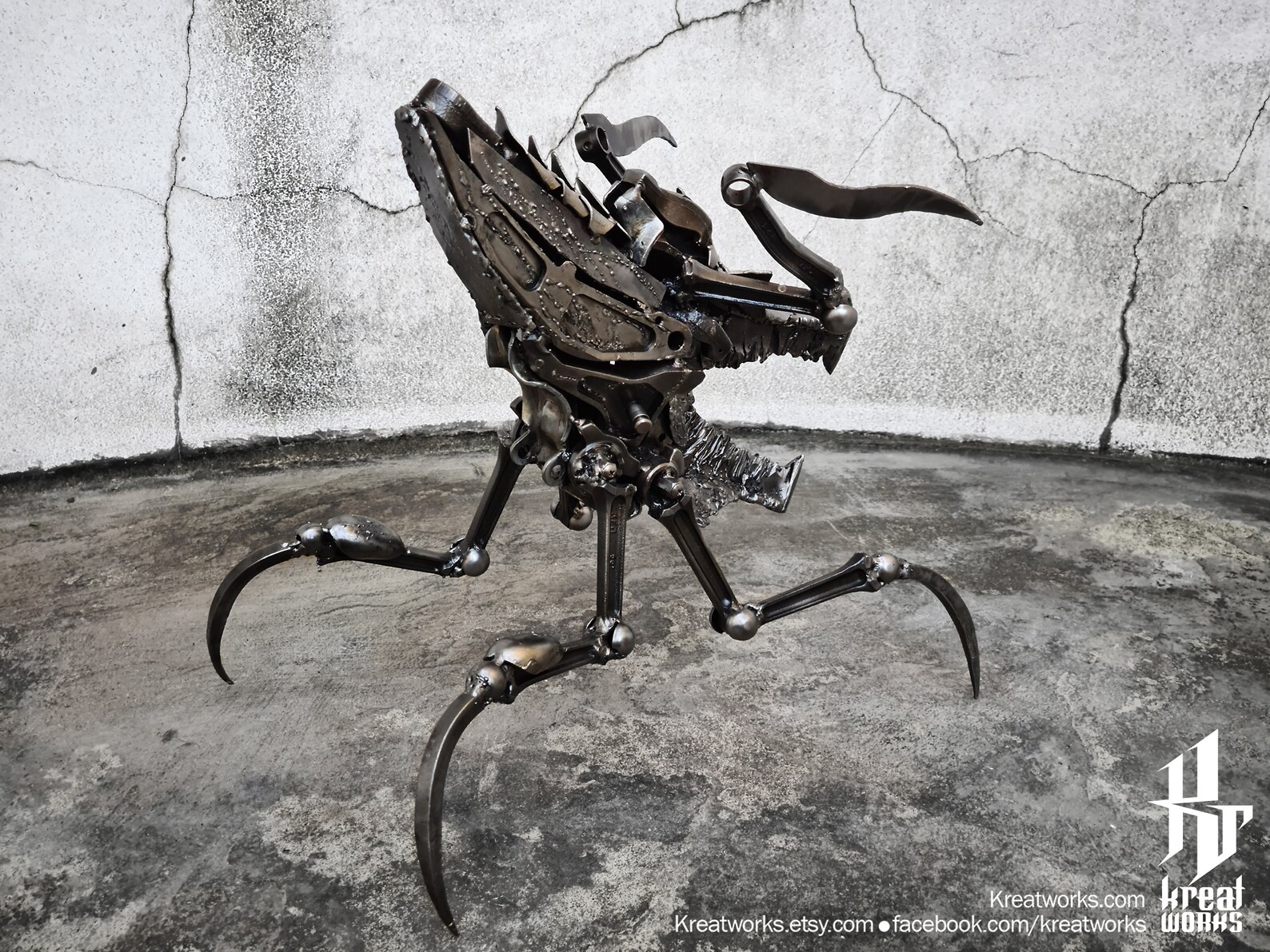 Recycled Metal Warrior Bug Sculpture | Etsy