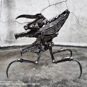 Recycled Metal Warrior Bug Sculpture - Etsy
