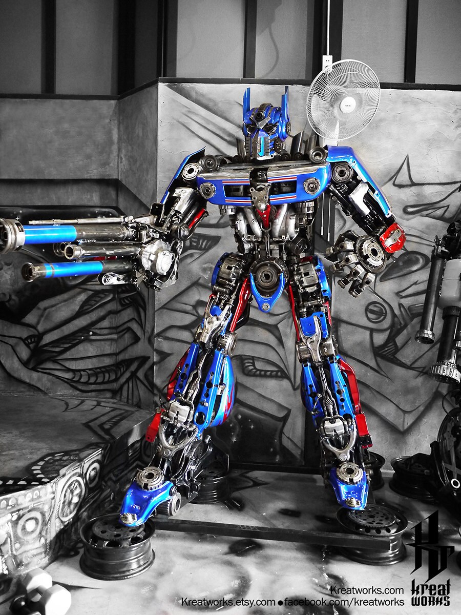 Recycled Metal Brave Giant Robot : Shooting | Etsy