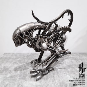 Recycle Metal Onslaught Monster --- Xenomorph / Metal Sculpture / Scrap ...