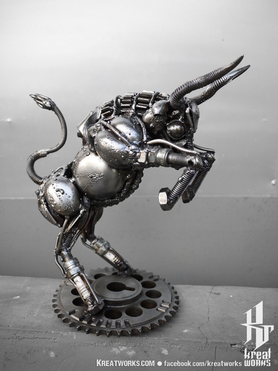 Recycled Metal Taurus small Item Zodiac - Etsy
