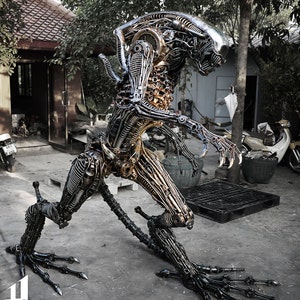 Recycled Metal Biomechanical Life-size Monster ( Made to Order ) - Etsy