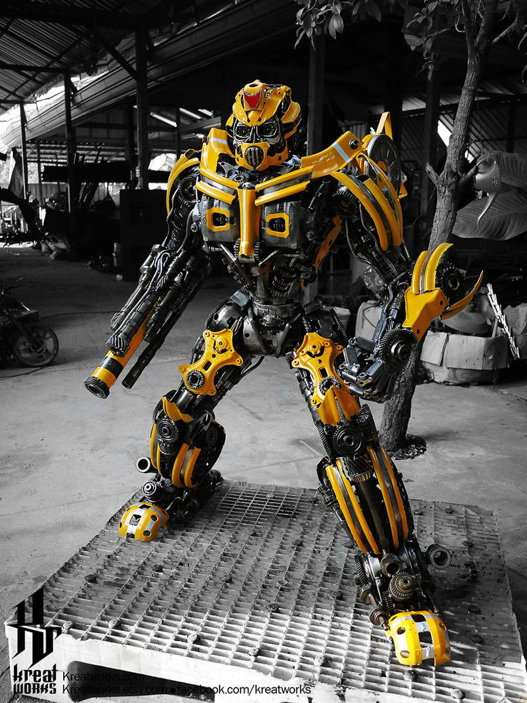 Recycled Metal Boxing Robot ( 1.3 M Height ) - Etsy