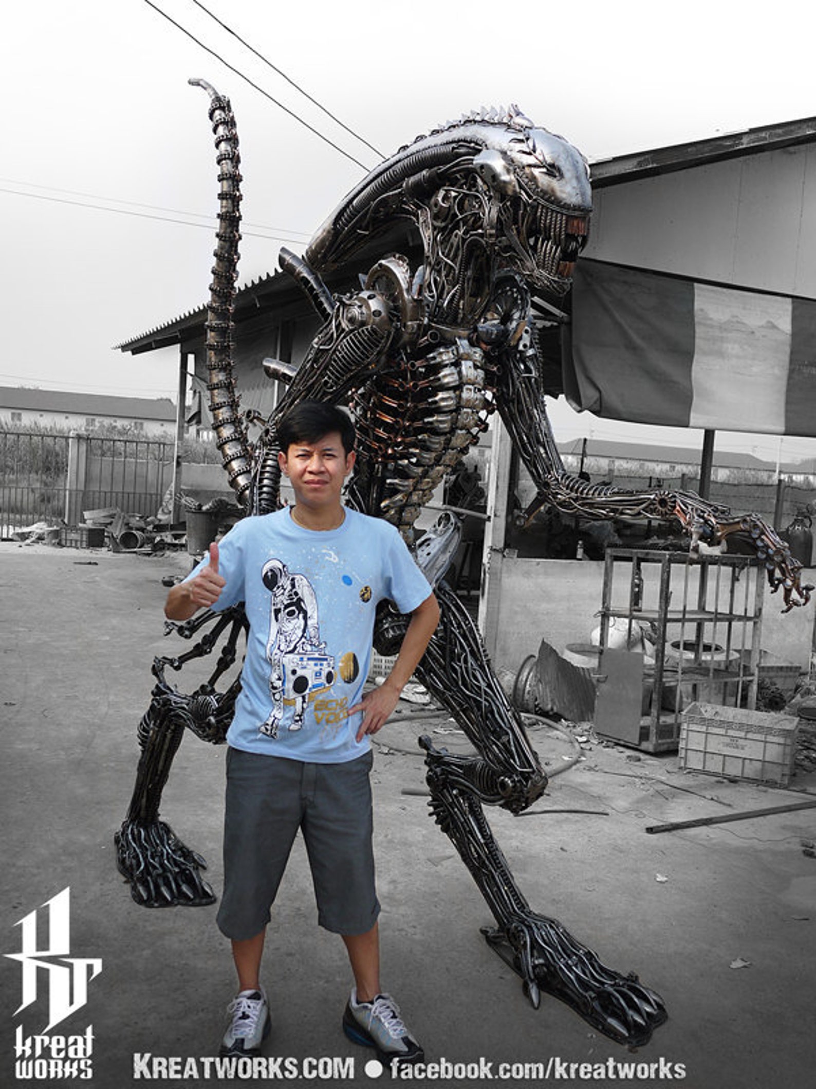 Recycled Metal Horror Monster made-to-order - Etsy