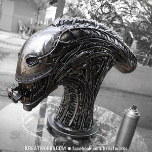 Steampunk Recycle Metal Monster Head (medium Size) / Recycle Metal ...