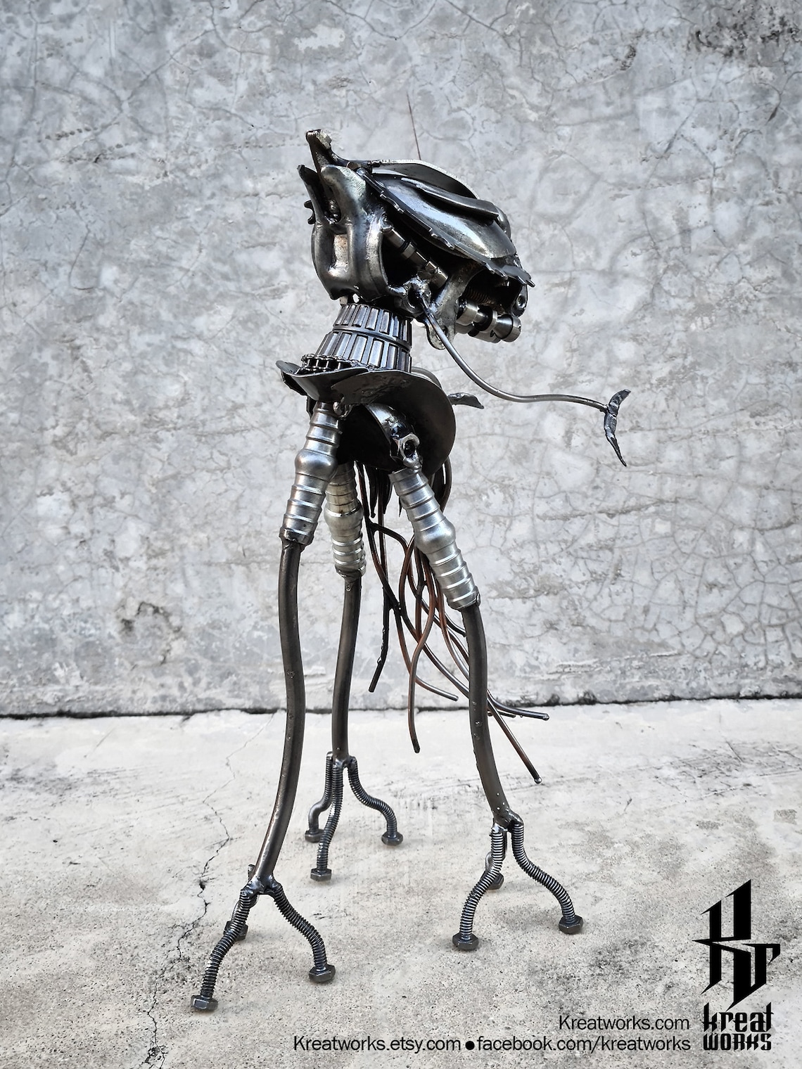 Mini Steampunk Recycled Metal Alien Tripod - Etsy
