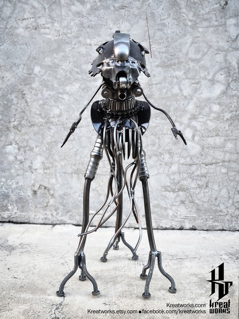 Mini Steampunk Recycled Metal Alien Tripod - Etsy