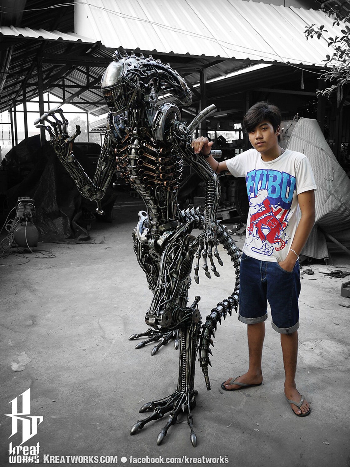 Recycle Metal Monster : 2 M Height Made-to-order | Etsy