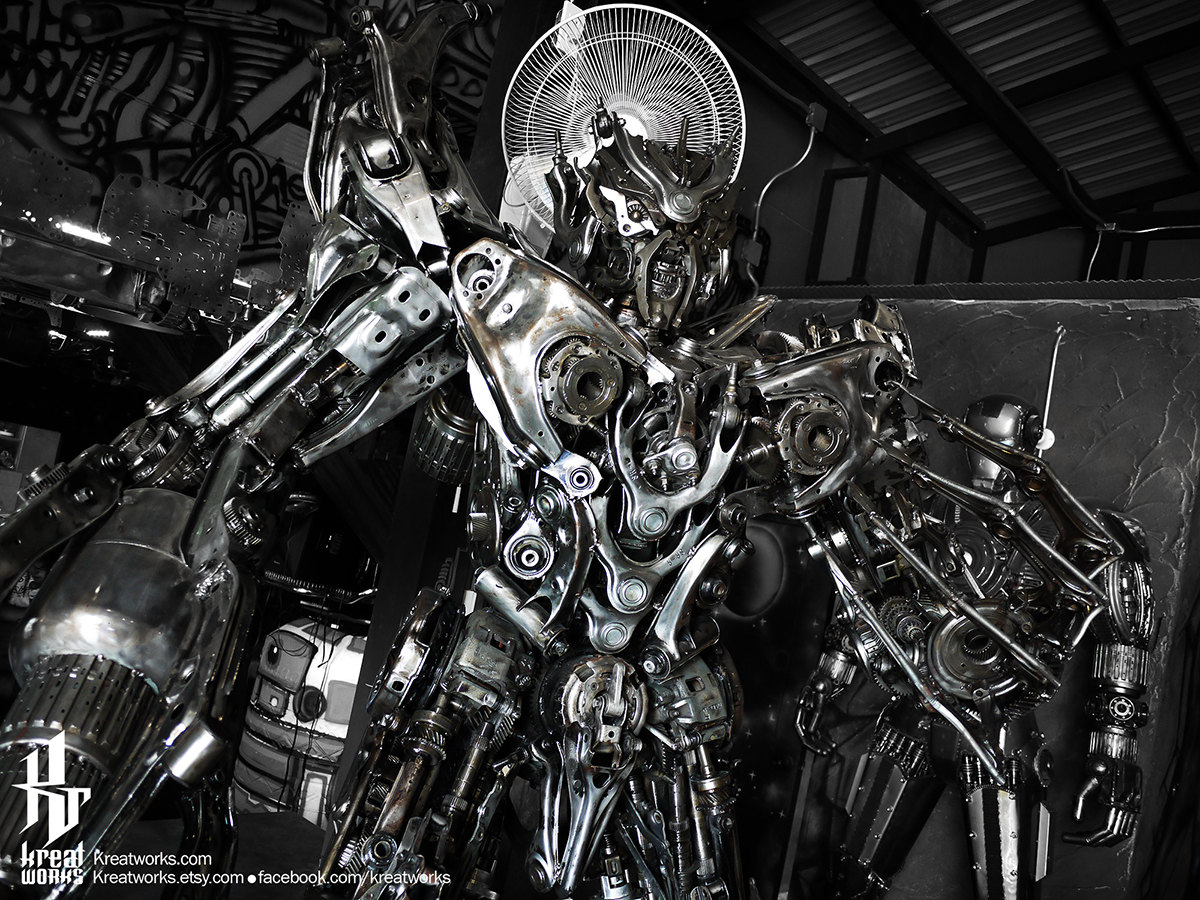 Recycled Metal Dreaded Robot 2.5 M Height | Etsy