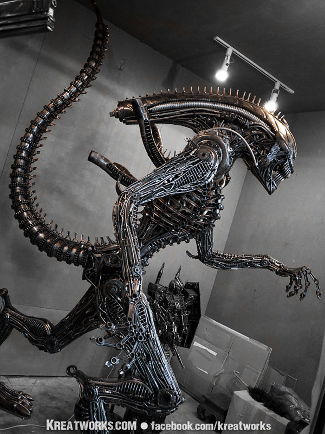 Steampunk Recycled Metal Horror Monster (made-to-order) - Etsy