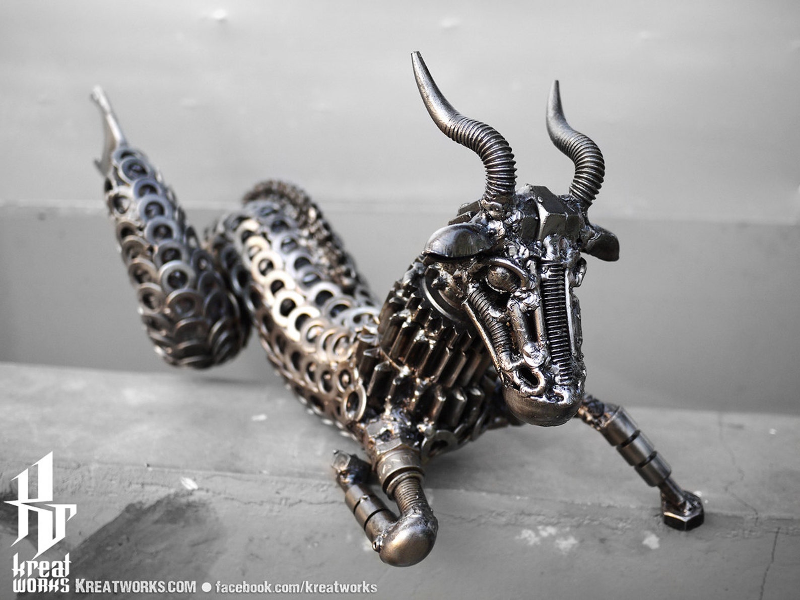 Recycled Metal Capricorn (small Item) --- Zodiac Astrology Sign Sea ...