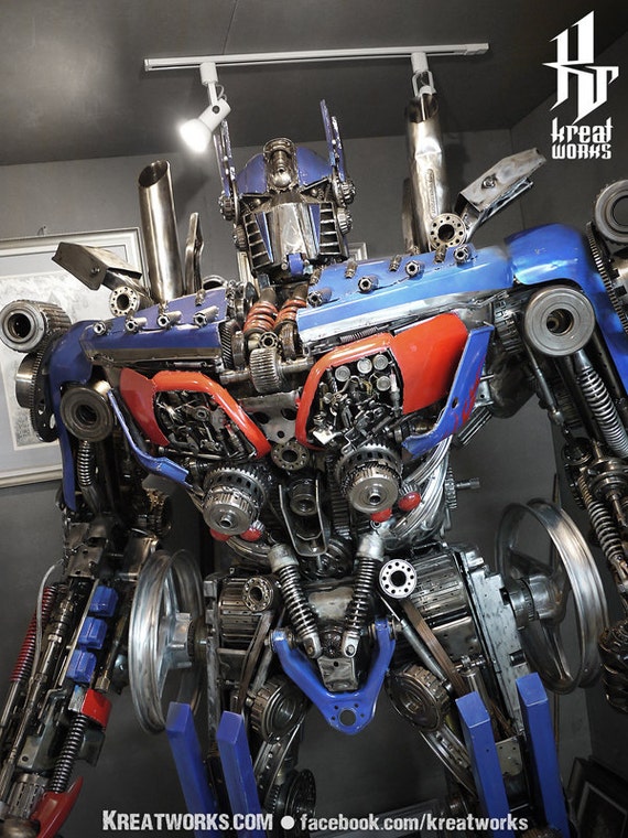 Dieselpunk Recycled Metal Giant Robot made-to-order | Etsy