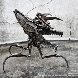 Recycled Metal Warrior Bug Sculpture - Etsy