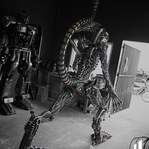 Steampunk Recycled Metal Biomechanical Fierce Monster (made-to-order ...