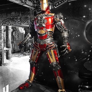 Recycled Metal Man (coloring) (2.3m / 7.5 Ft Height) ( Made-to-order ...