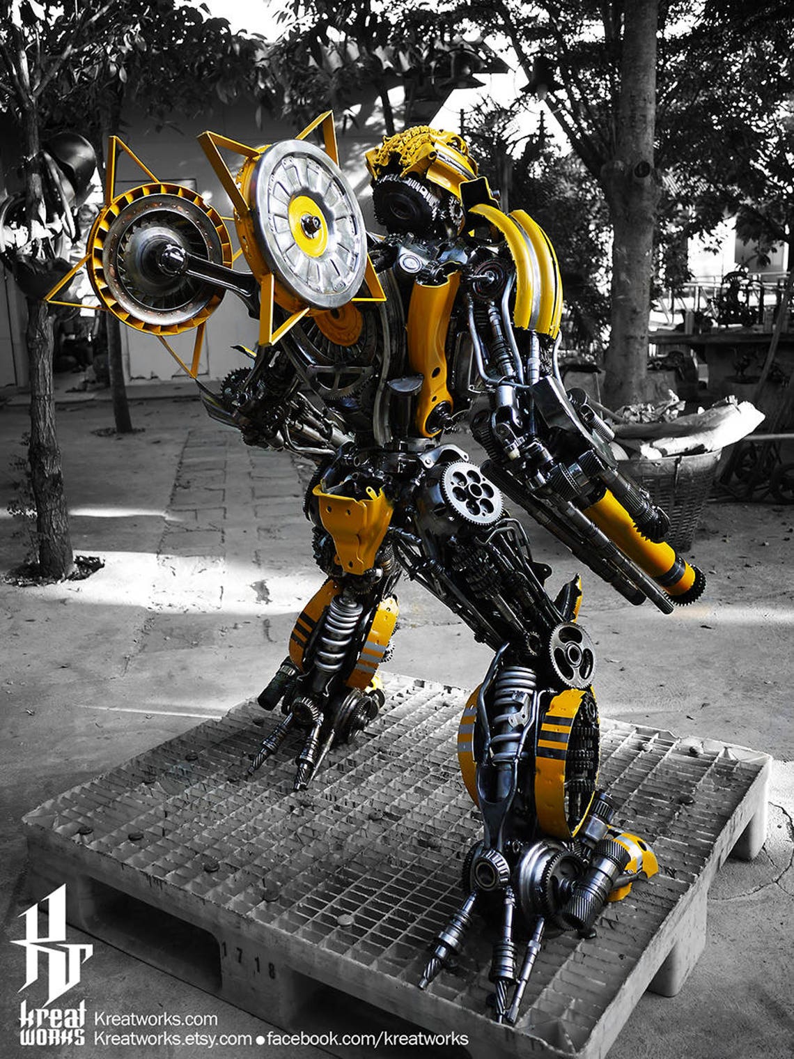 Recycled Metal Boxing Robot ( 1.3 M Height ) - Etsy