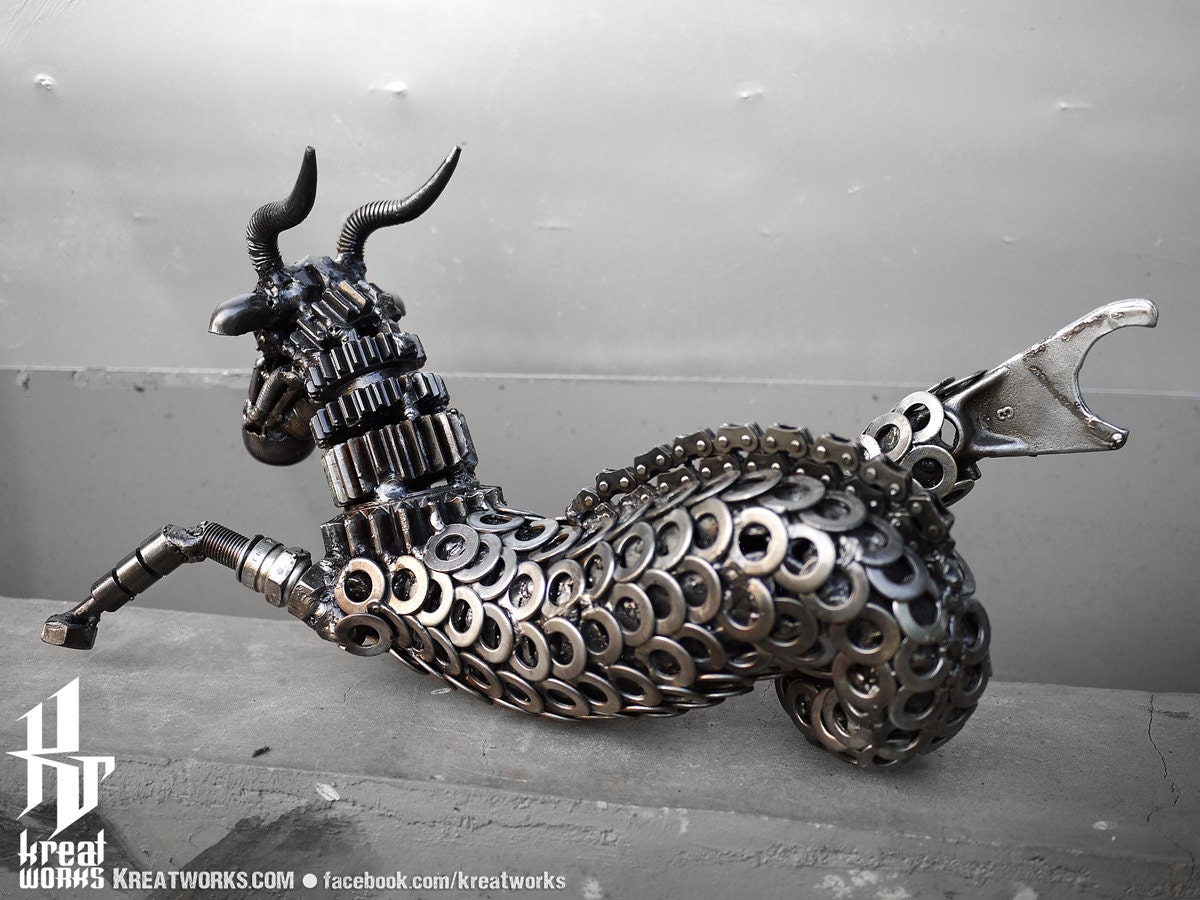 Recycled Metal Capricorn small Item Zodiac Astrology | Etsy