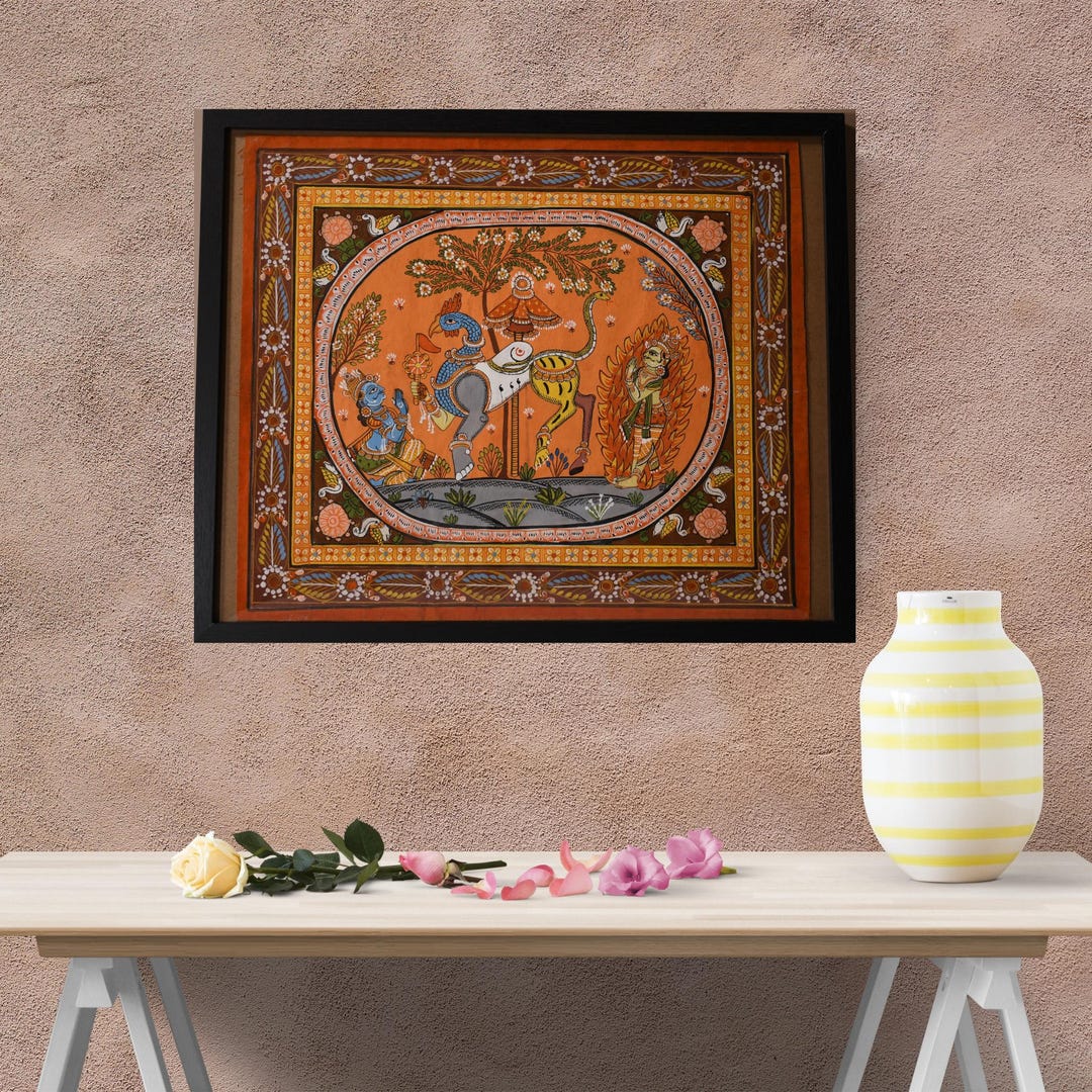 Handmade Pattachitra Painting – Navagunjara | Mythical Indian Art ...