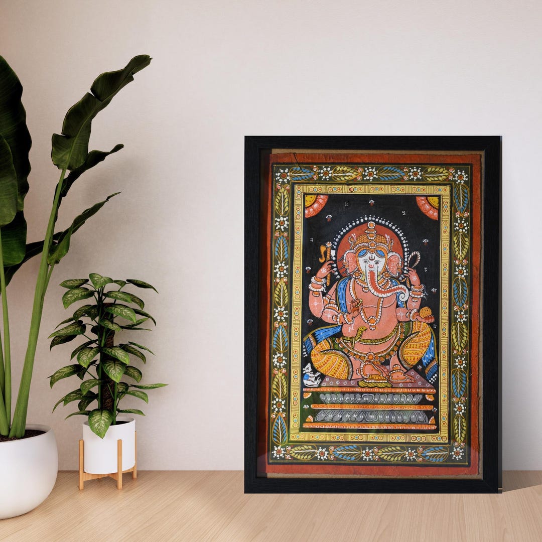 Lord Ganesha Pattachitra Painting – Handmade Odisha Folk Art | Eco ...