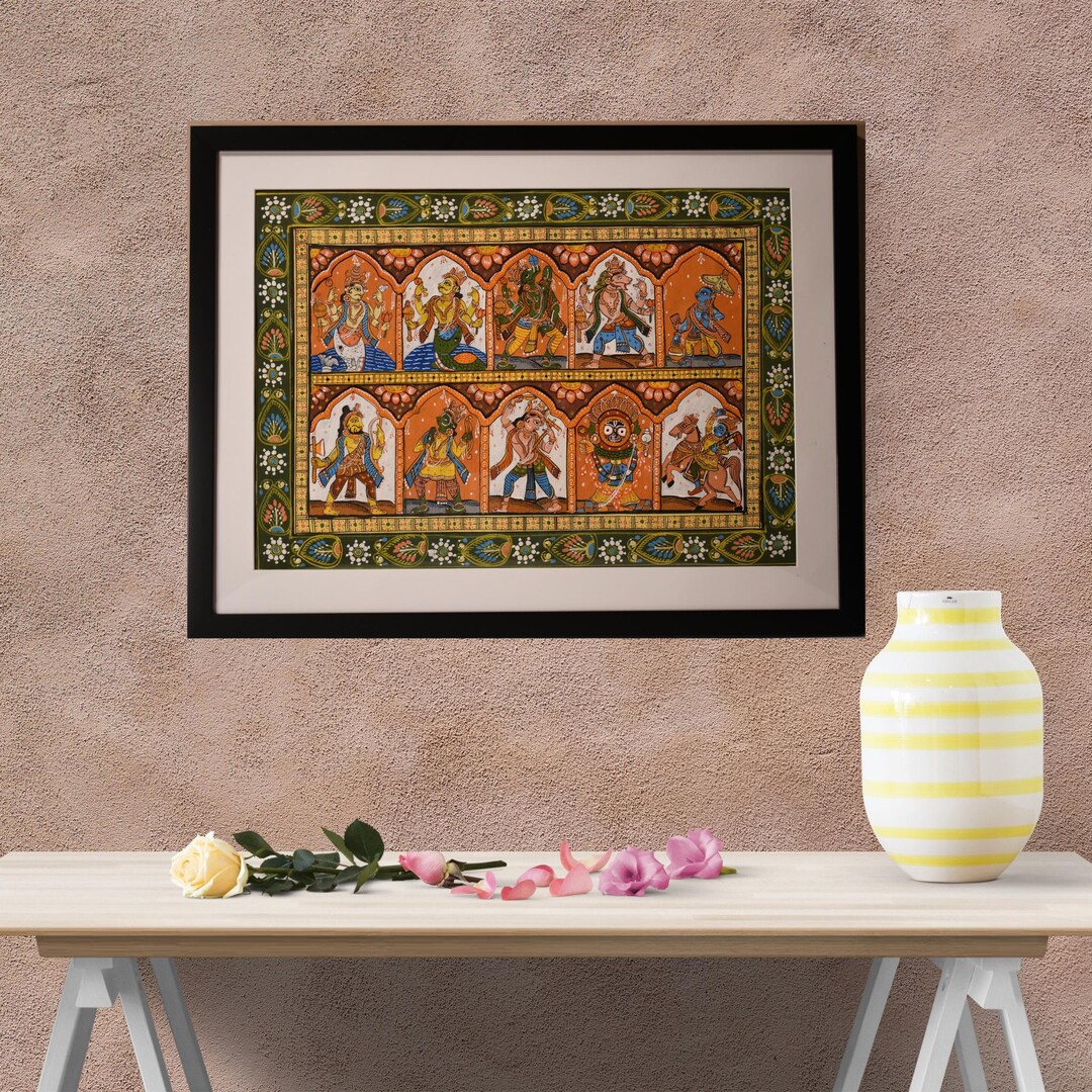 Dasha Avatar Jagannath – Handmade Pattachitra Painting | Mythical ...