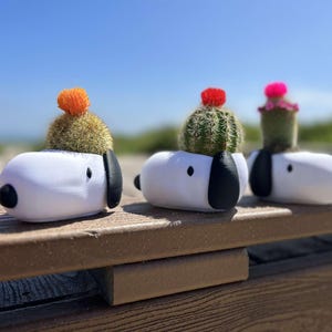 Snoopy Planter – Cute Dog Succulent Pot | Mini Planter | Kawaii Gift ...