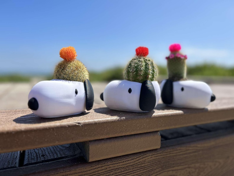 Snoopy Planter – Cute Dog Succulent Pot | Mini Planter | Kawaii Gift ...