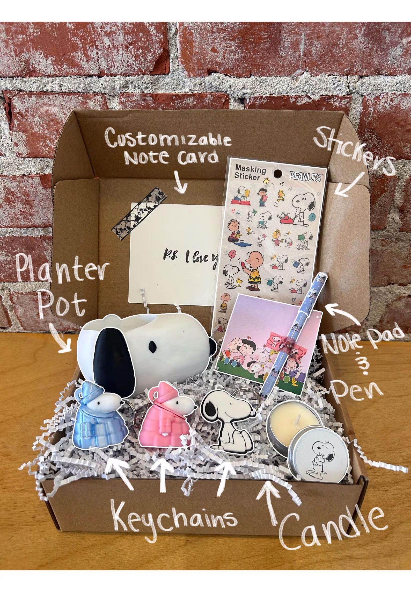 Snoopy Gift Box for Her – Cute Gift Set | Self Care Box | Stationery ...