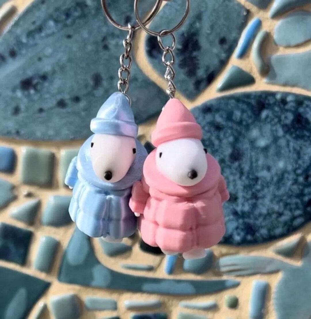 Snoopy Puffer Keychain - Kawaii Couple Gift, Cute Plush Keychain, Best ...