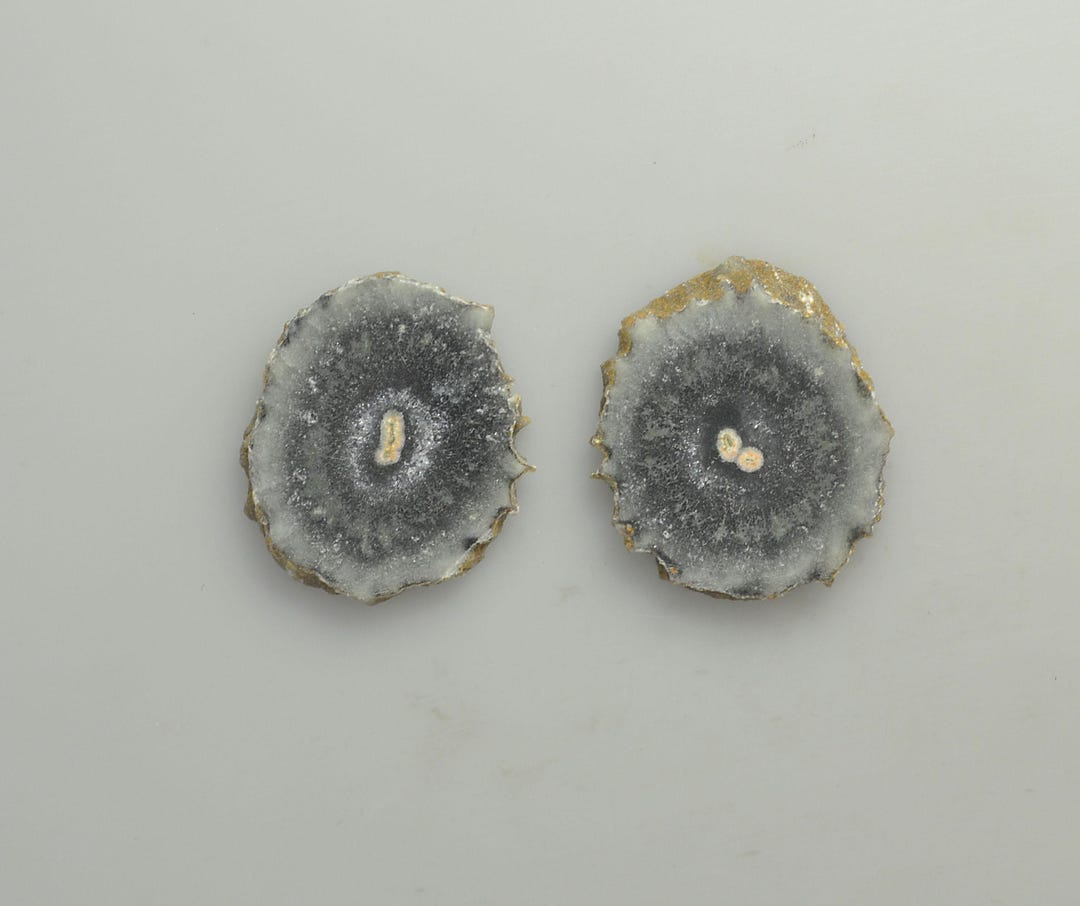 Agate Stalactite Slice Pair - Etsy
