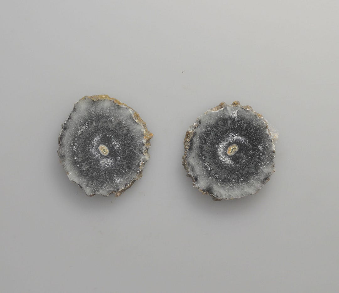 Agate Stalactite Slice Pair - Etsy