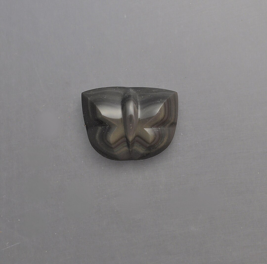 Carved Rainbow Obsidian Butterfly - Etsy