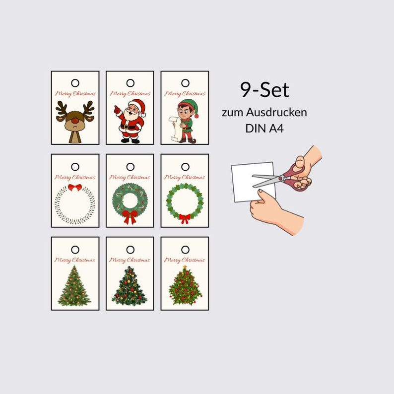 Printable Christmas Gift Tags – 9 Festive Designs | PDF Download | GA ...