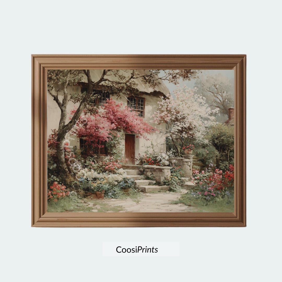 Vintage Cottage-style Country House - Romantic Farmhouse With Pink ...