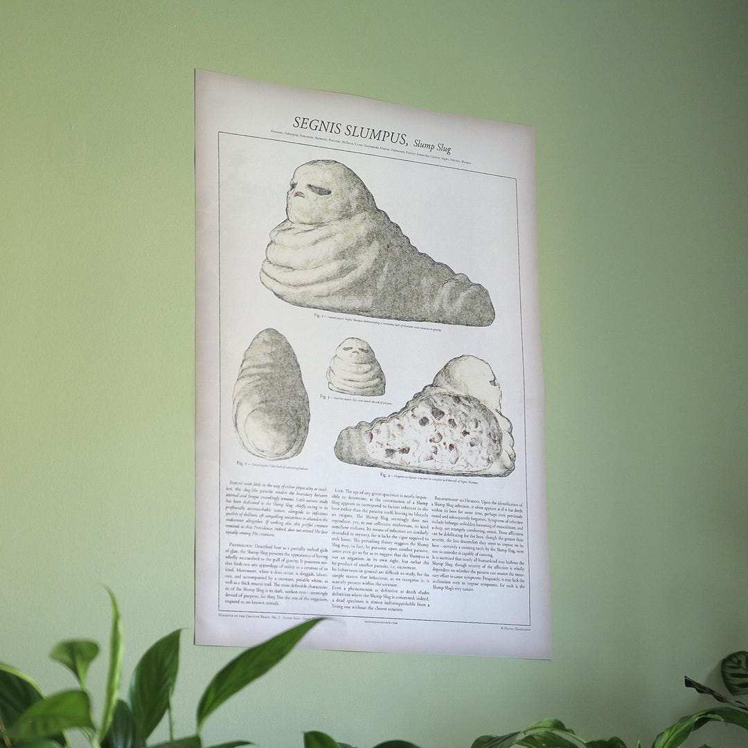 THE SLUMP (segnis Slumpus) - Vintage Zoological Poster, Taxonomy ...