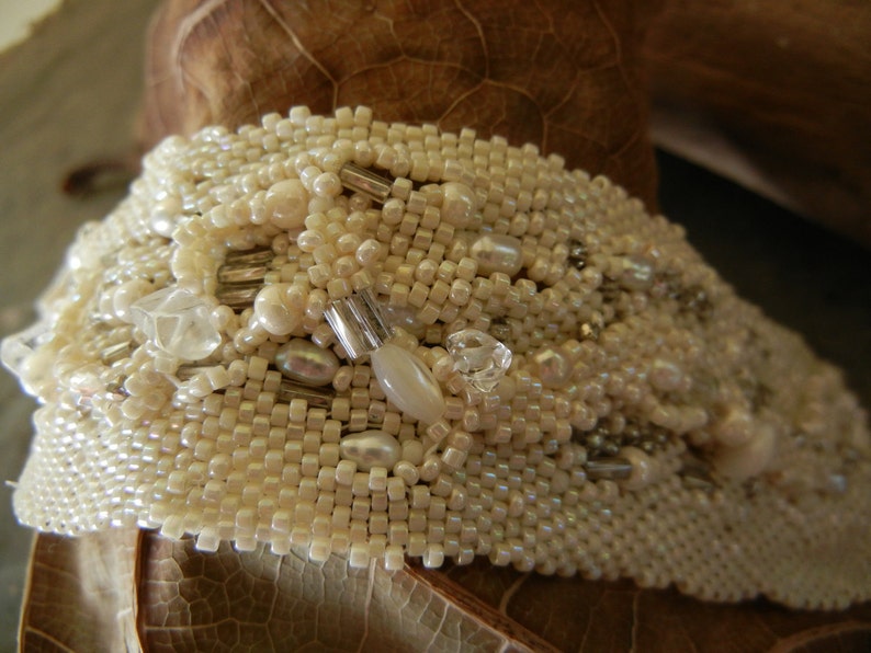 Ivory Coast Free Form Peyote Stitch Cuff Bracelet - Etsy