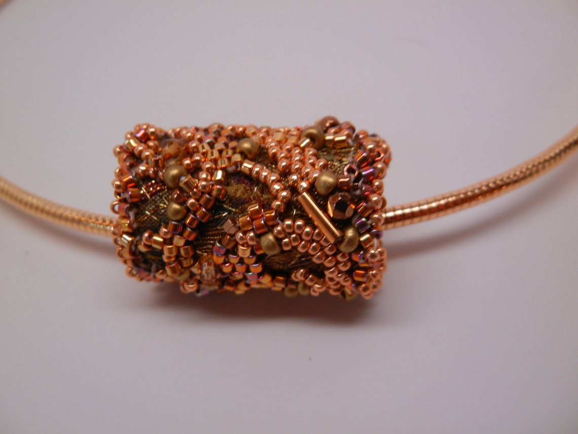 Gold Freeform Peyote Stitch Beaded Bauble - Etsy