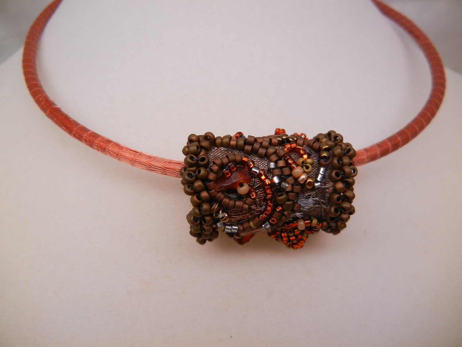 Tan Freeform Peyote Stitch Beaded Bauble - Etsy