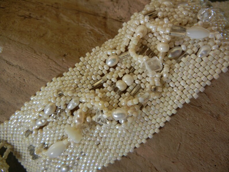 Ivory Coast Free Form Peyote Stitch Cuff Bracelet - Etsy