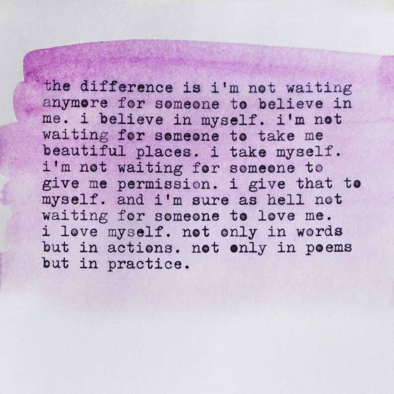 Original Square Watercolor Poem Print - Etsy