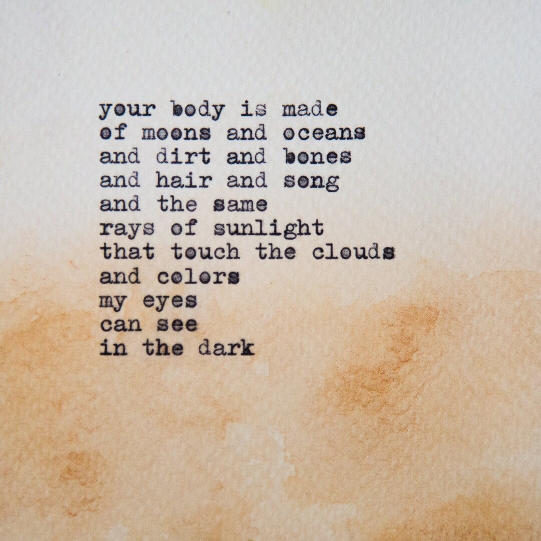 Original Square Watercolor Poem Print - Etsy